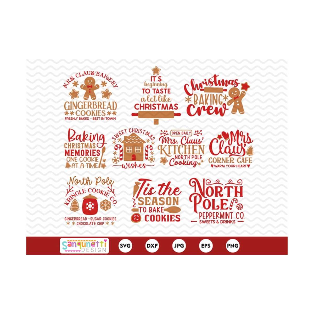 Christmas Baking SVG Bundle, Mrs Claus SVG, Christmas baking | Inspire ...
