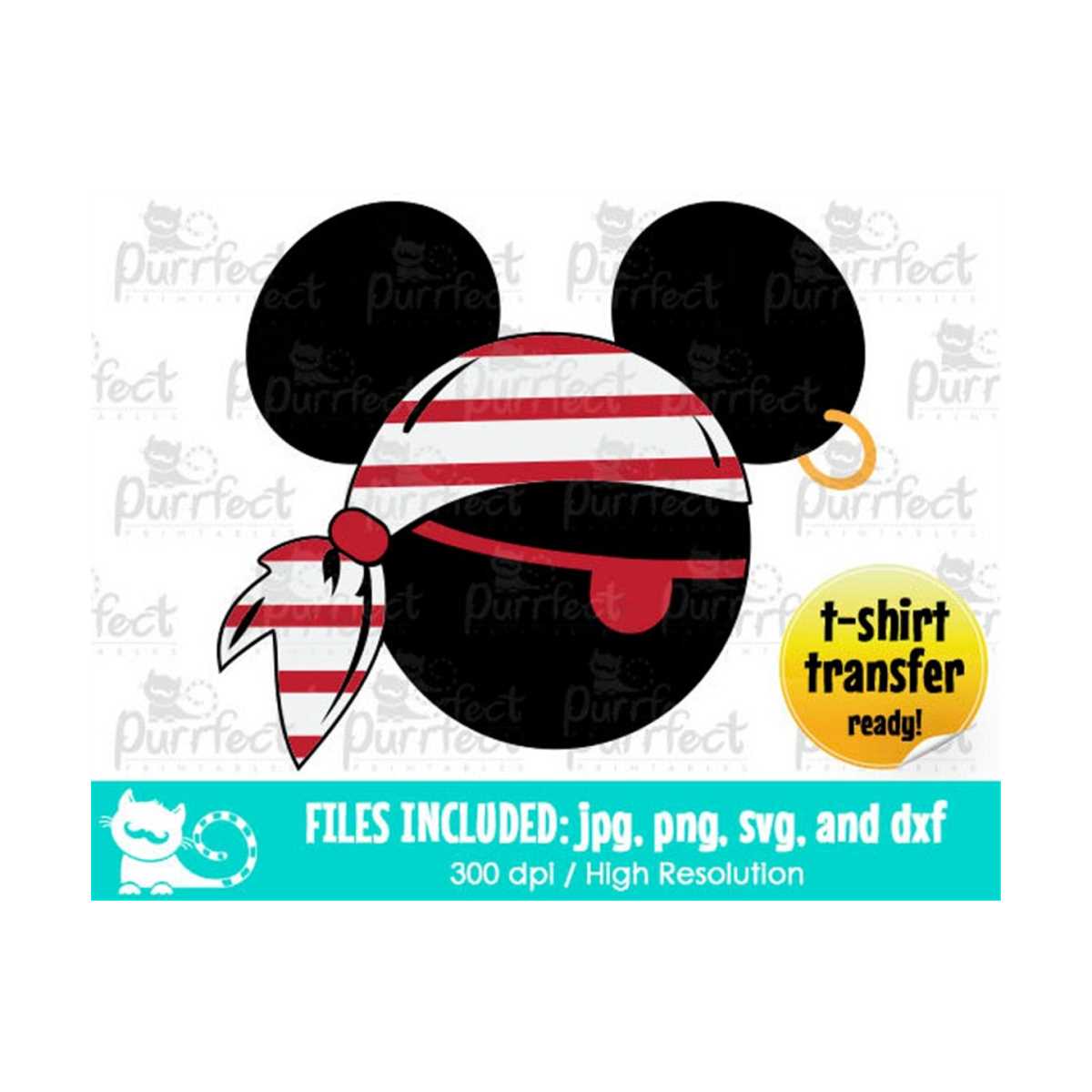 Mouse Cute Pirate Girl Ver 2 SVG, Digital Cut Files in svg, | Inspire ...