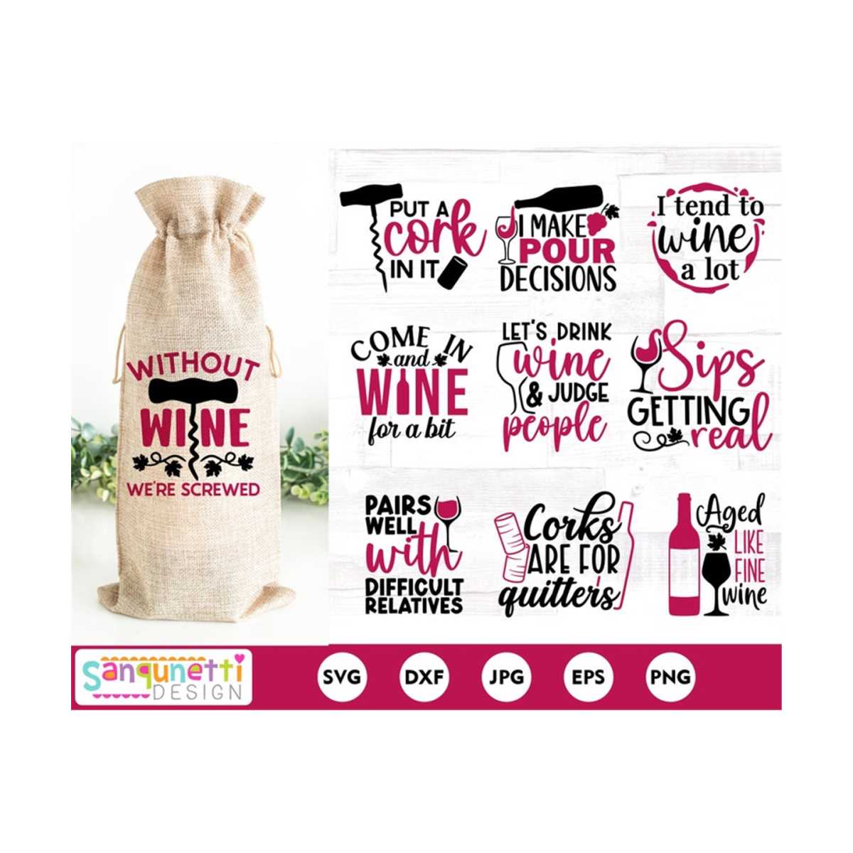 Funny wine bundle, Funny wine clipart, Sarcastic wine SVG, w | Inspire ...