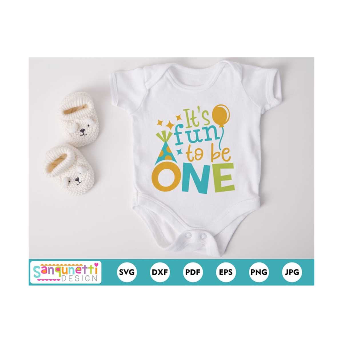 It's fun to be one birthday SVG, First birthday cut file for | Inspire ...