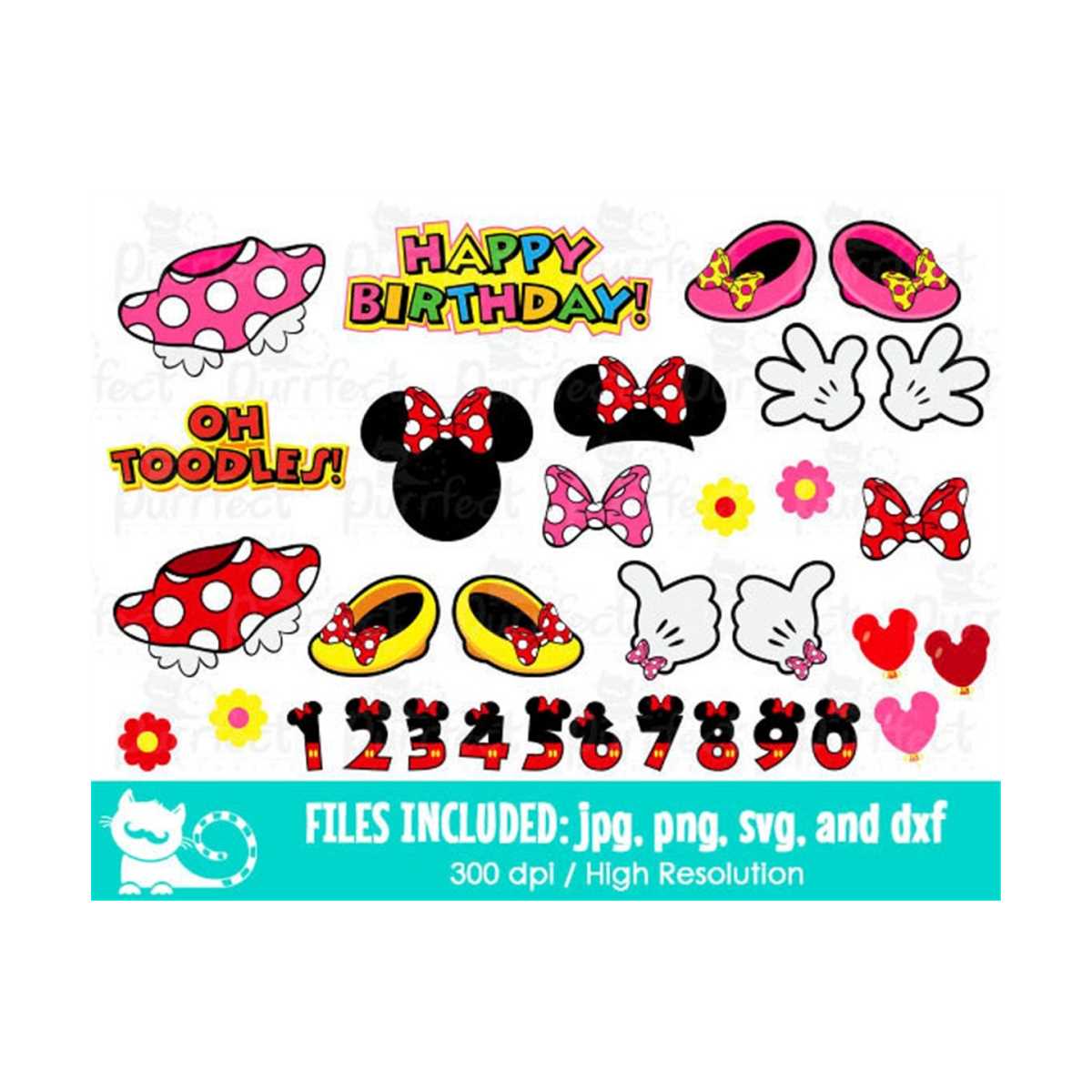 Mouse Head and Body SVG, Mouse Party Props SVG, Digital Cut | Inspire ...