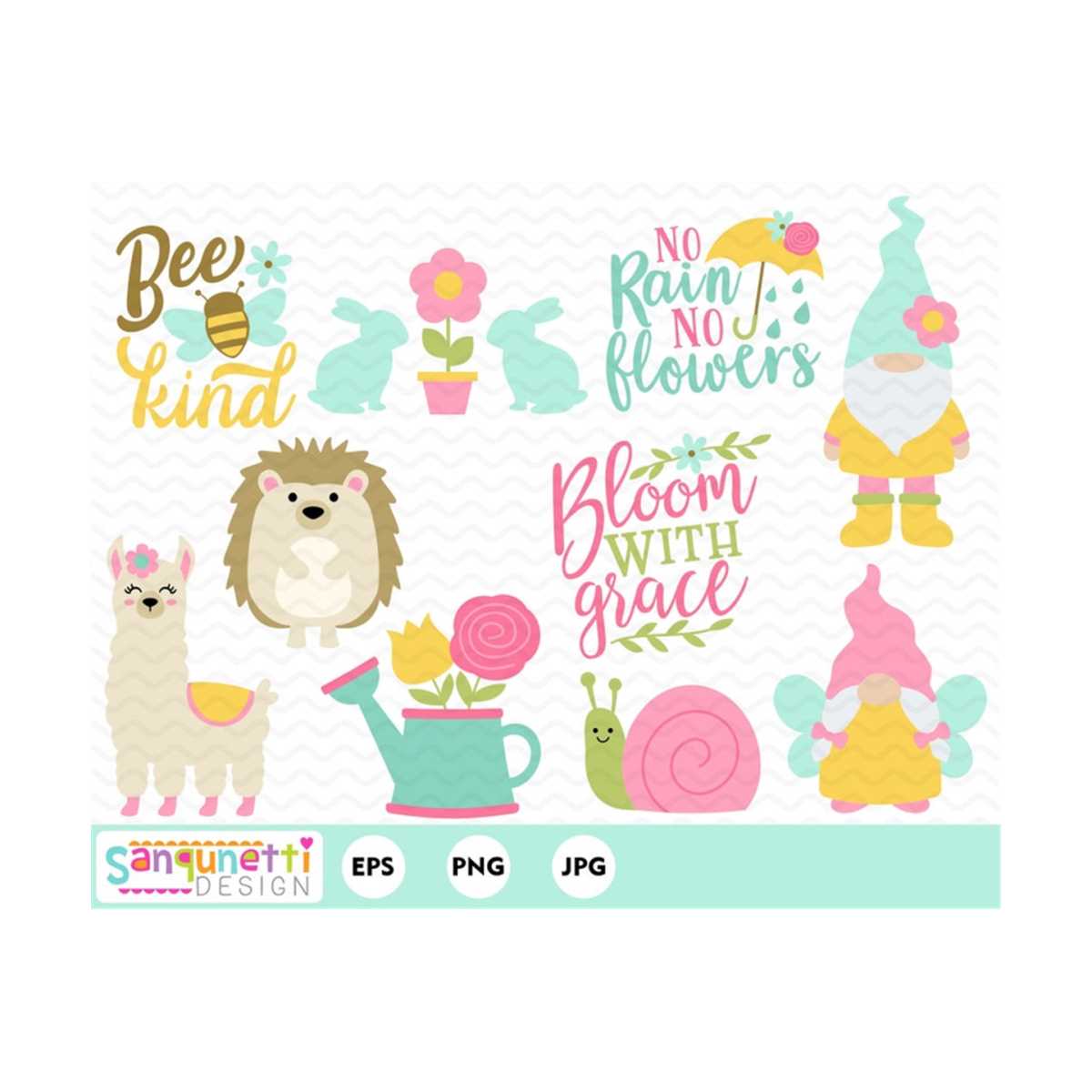 Simple Spring Clipart graphics, llama, gnomes and spring ani | Inspire ...
