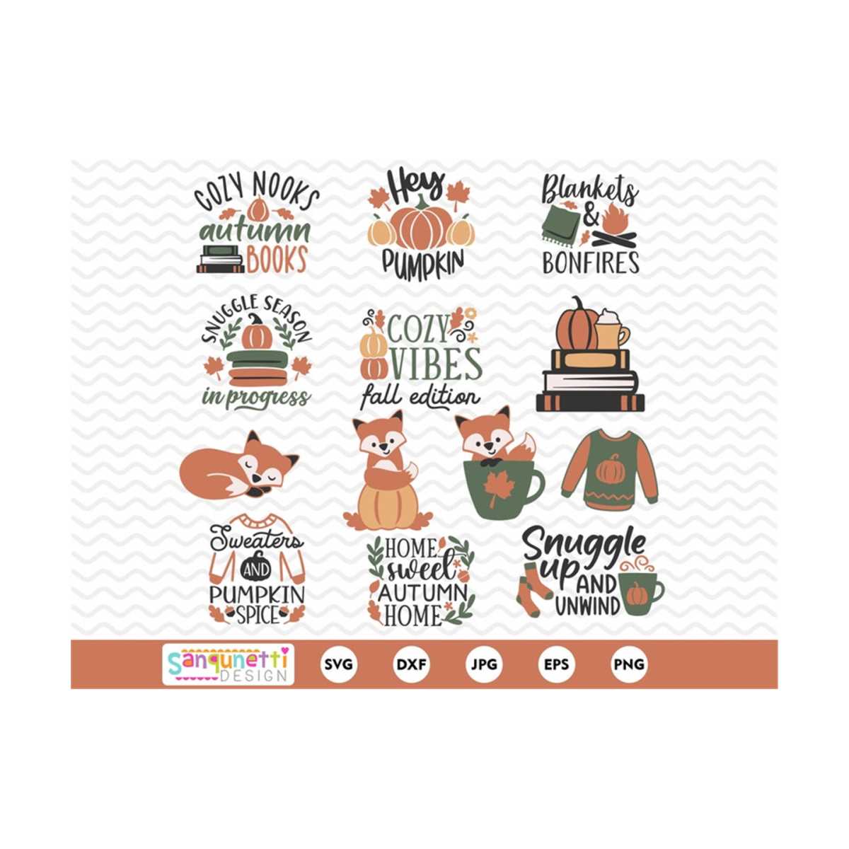 Cozy Fall SVG Bundle, Fall lettering bundle | Inspire Uplift
