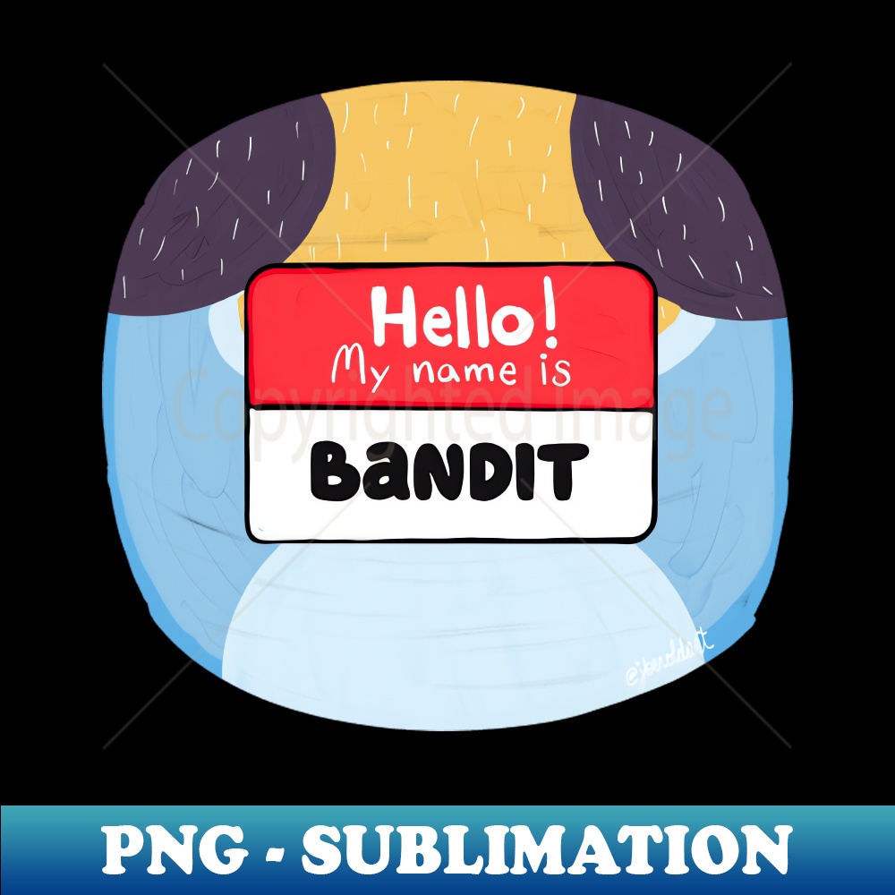 Bandit Name Tag - Sublimation-Ready PNG File - Unleash Your | Inspire ...