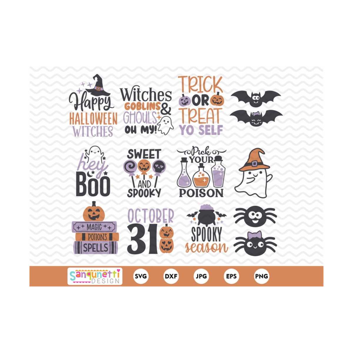 Cute Halloween SVG Bundle, Sweet Halloween clipart | Inspire Uplift