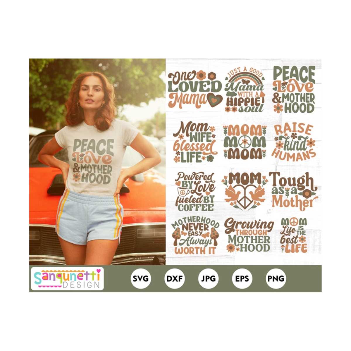 Retro Mom SVG Bundle, Retro mom clipart, motherhood svg | Inspire Uplift