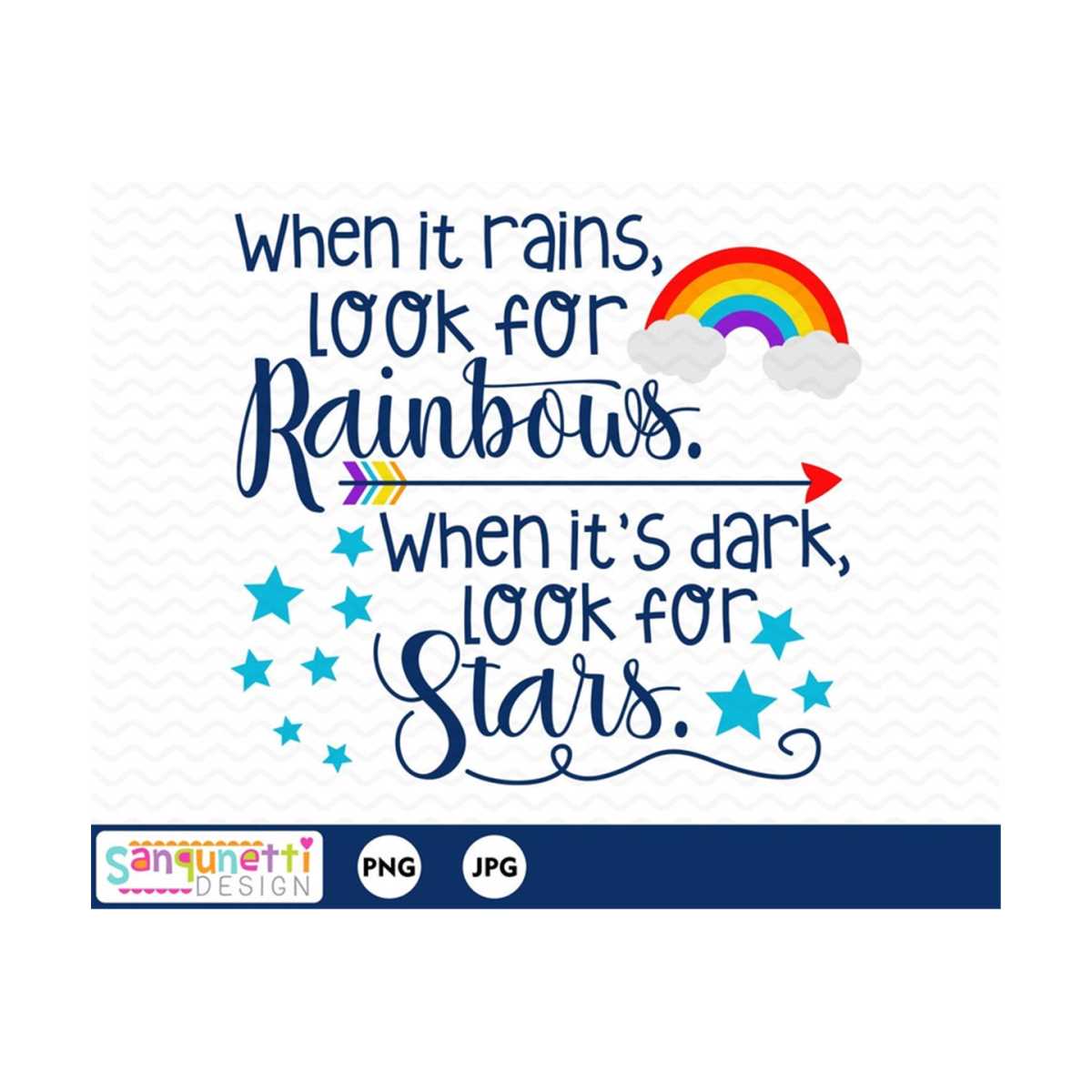 When it rains look for rainbows, motivational letteringI, I | Inspire ...