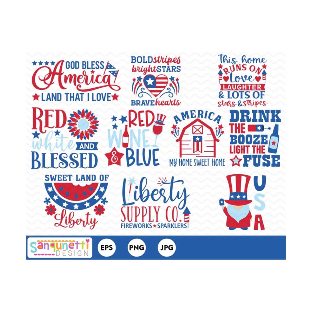 Patriotic Clipart bundle, 4th of July clipart, Independence | Inspire ...