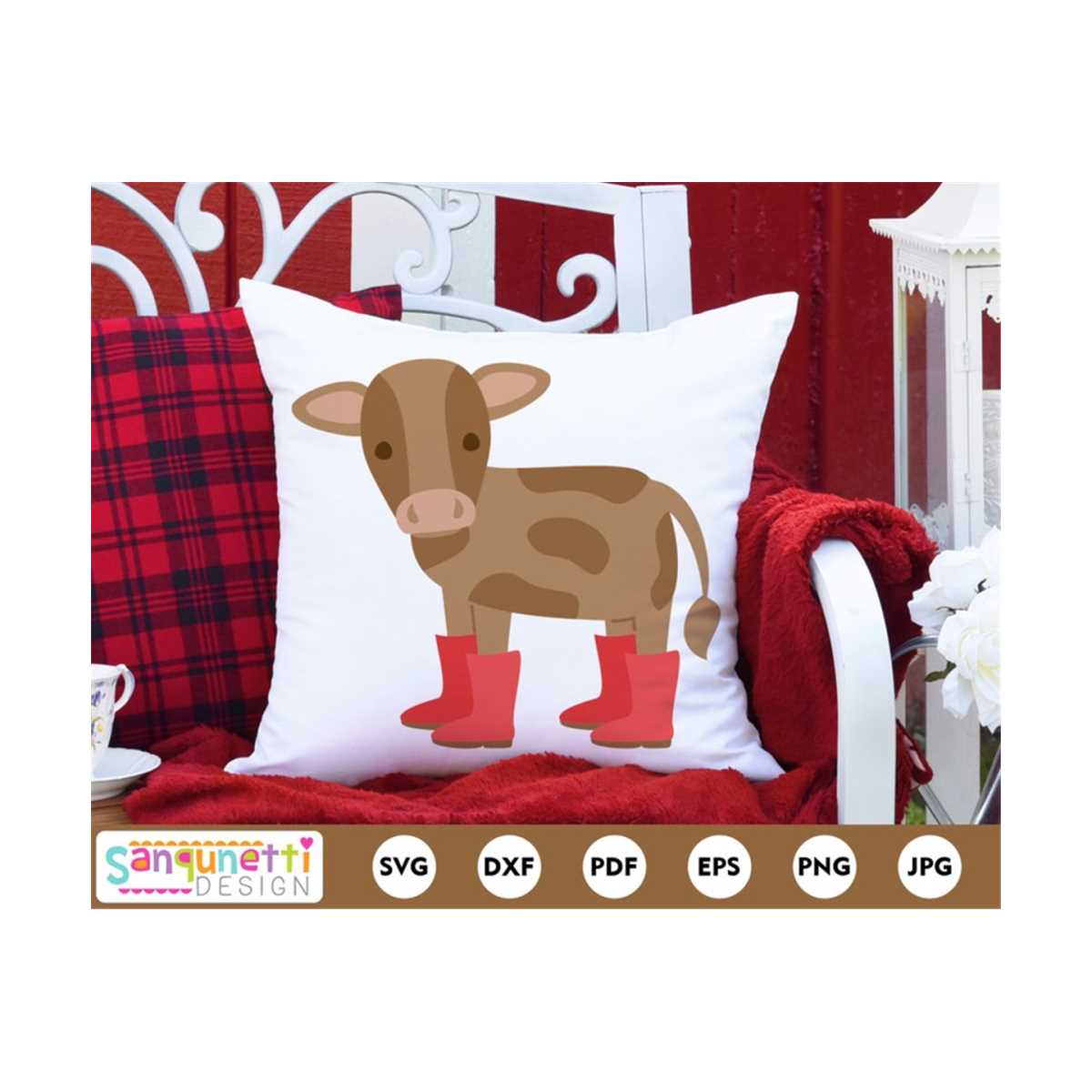 Farm cow svg, spring farmhouse cutting file, baby cow svg, f | Inspire ...