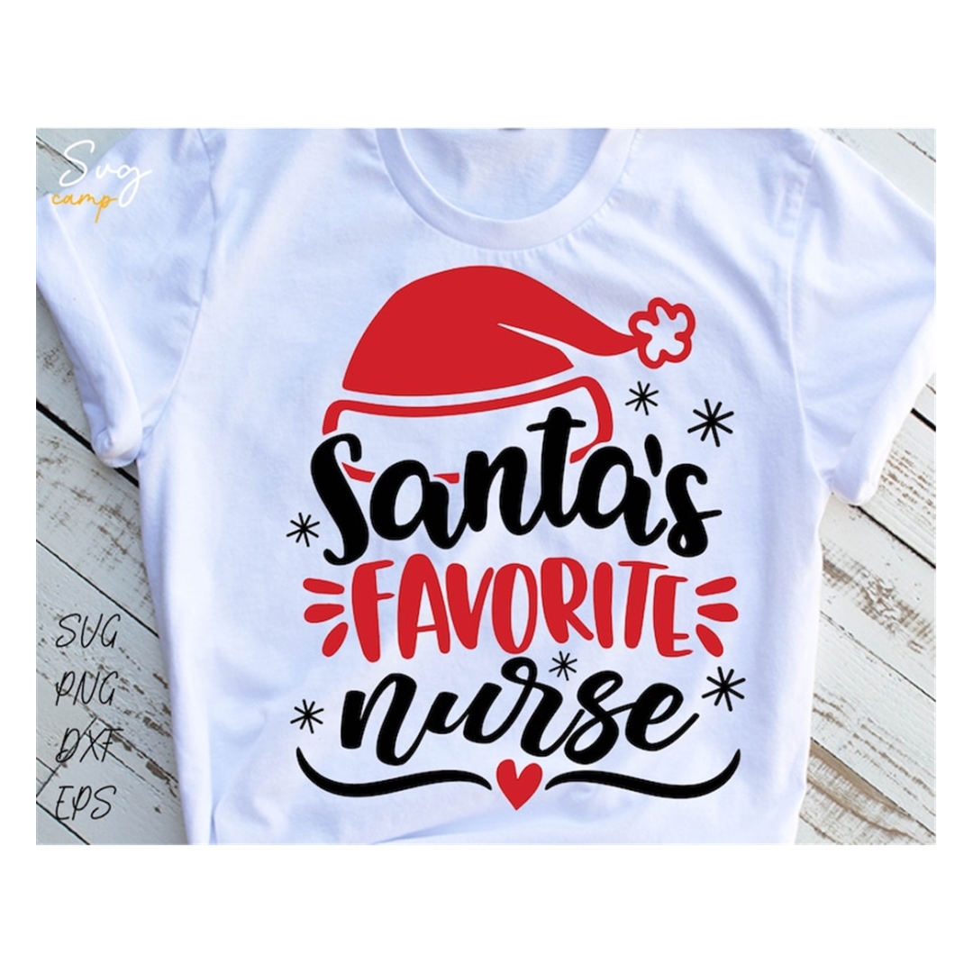 Santa's Favorite Nurse Svg, Christmas Nurse Svg, Christmas N | Inspire ...