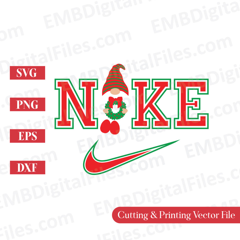Nike Swoosh Christmas Gnome SVG for Cricut | Inspire Uplift