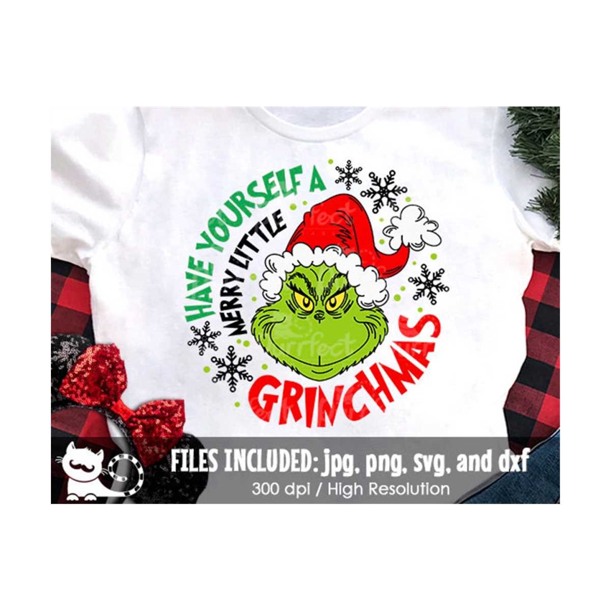 Have Yourself A Merry Little Grinchmas SVG, Grinch Face SVG, - Inspire ...