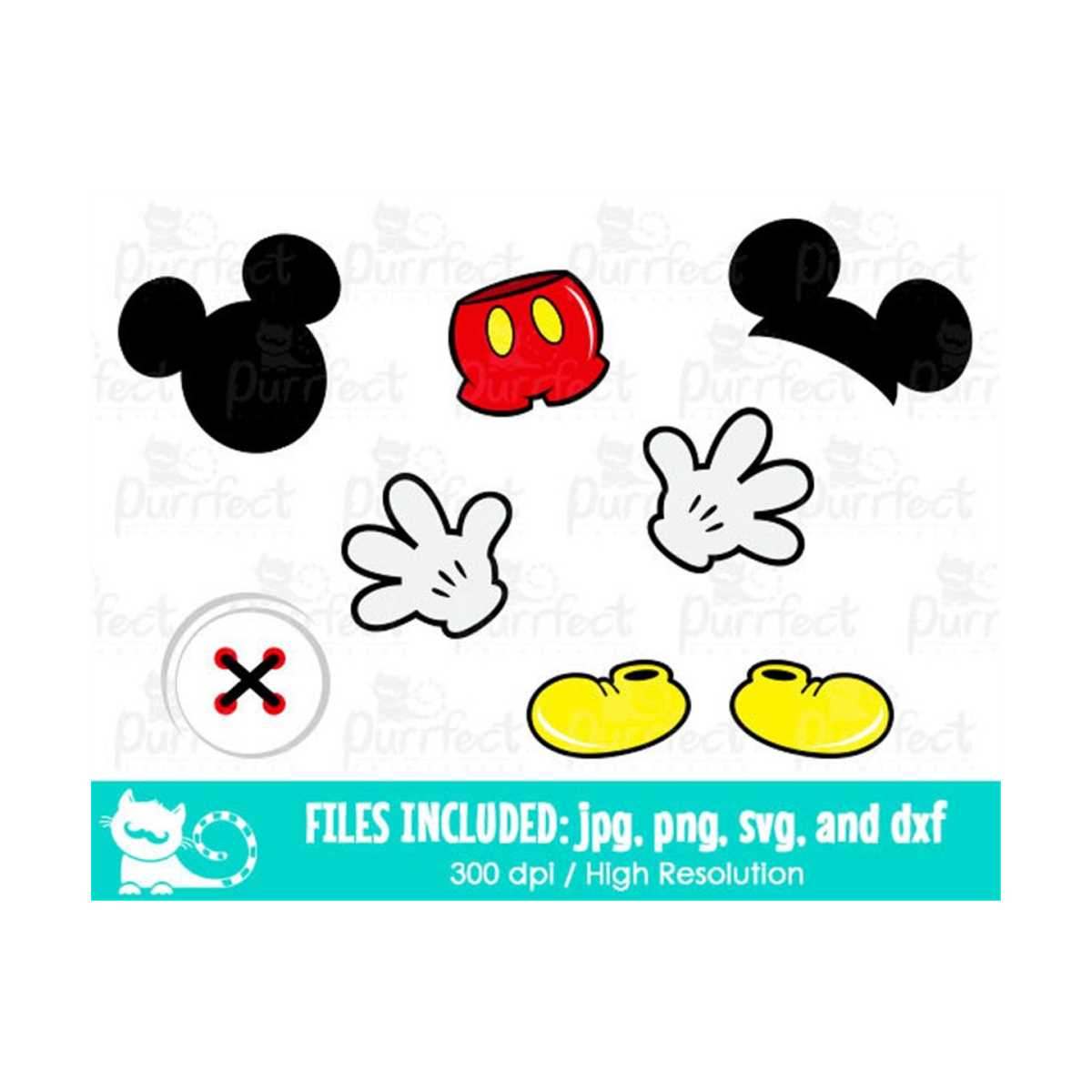 Mickey Mouse Body Silhouette