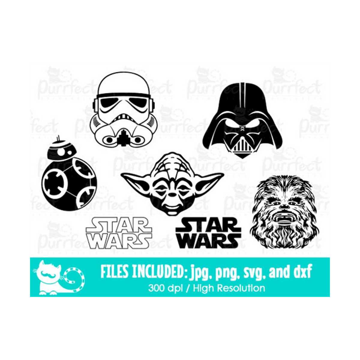 Star Wars SVG, Galaxy Characters Cut File, Digital Cut Files | Inspire ...