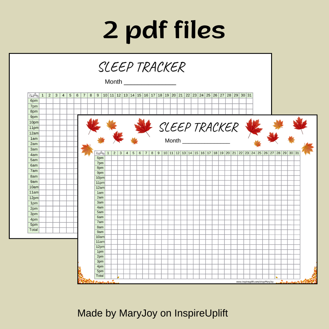 Autumn Sleep Tracker | Inspire Uplift