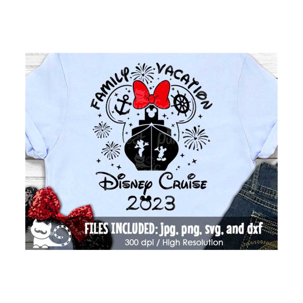 Family Vacation Mouse Cruise 2023 with Bow SVG, Family Trip | Inspire ...