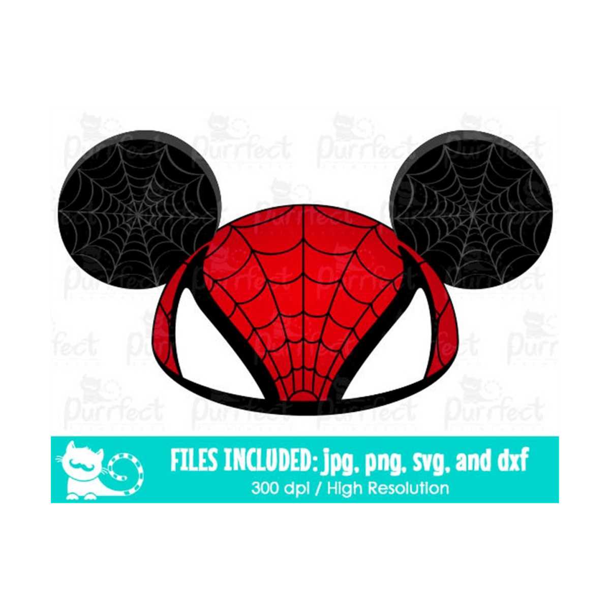 Spider Man Mouse Ears SVG, Superhero SVG, Digital Cut Files | Inspire ...
