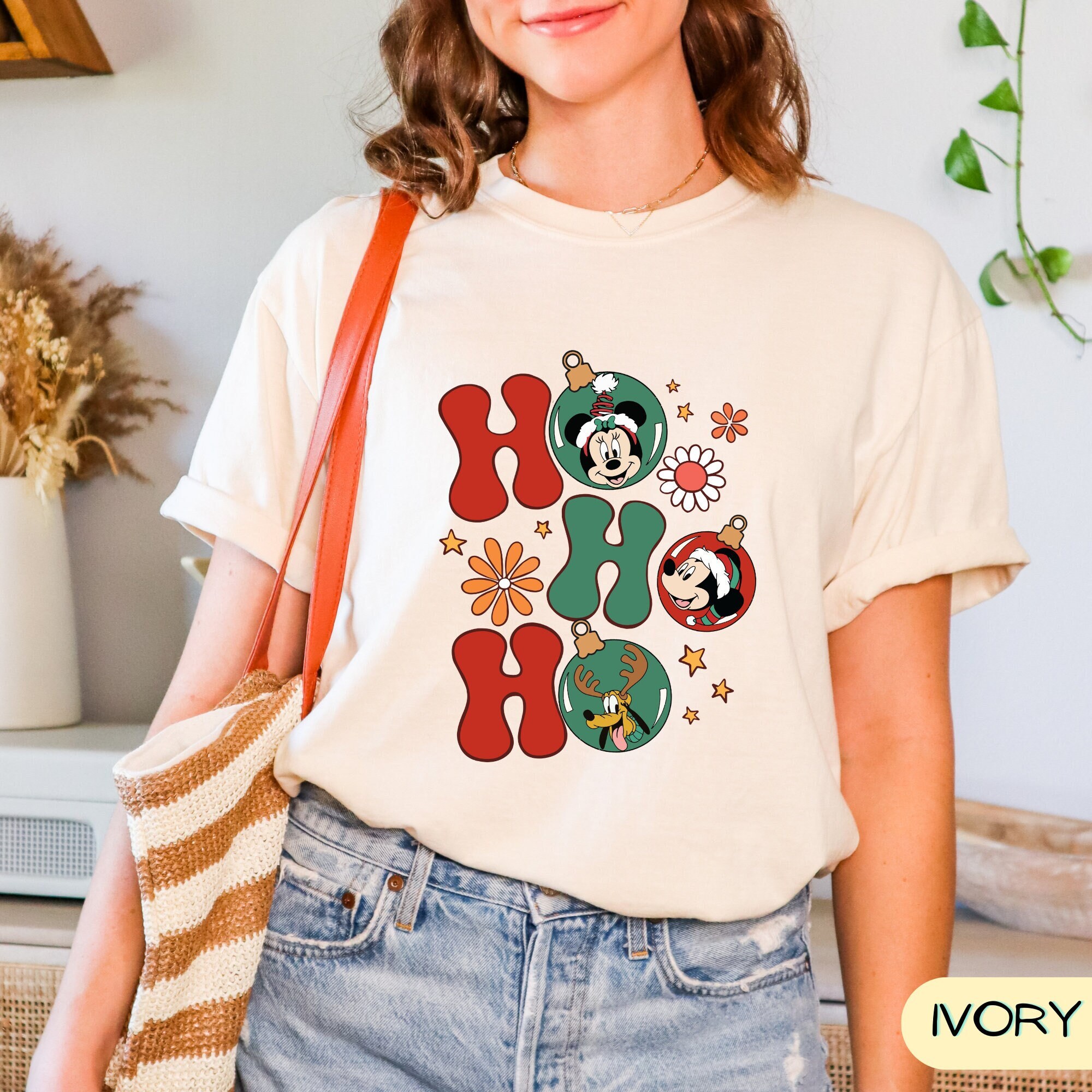 Retro Disney Ho Ho Oversized T-shirt, Mickey And Friends Chr | Inspire ...