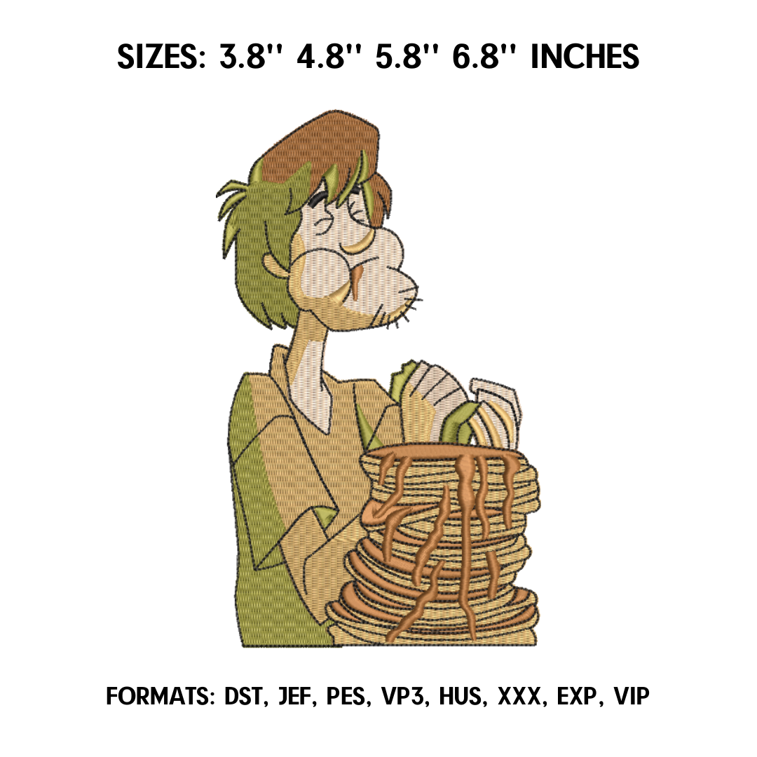 Shaggy Embroidery design file pes. Scooby Doo embroidery des - Inspire ...