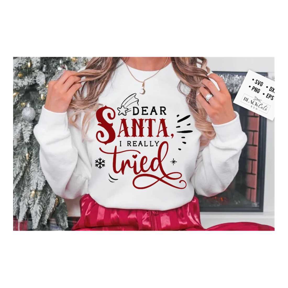 Dear Santa I really tried svg, Dear Santa svg, Funny Christm | Inspire ...