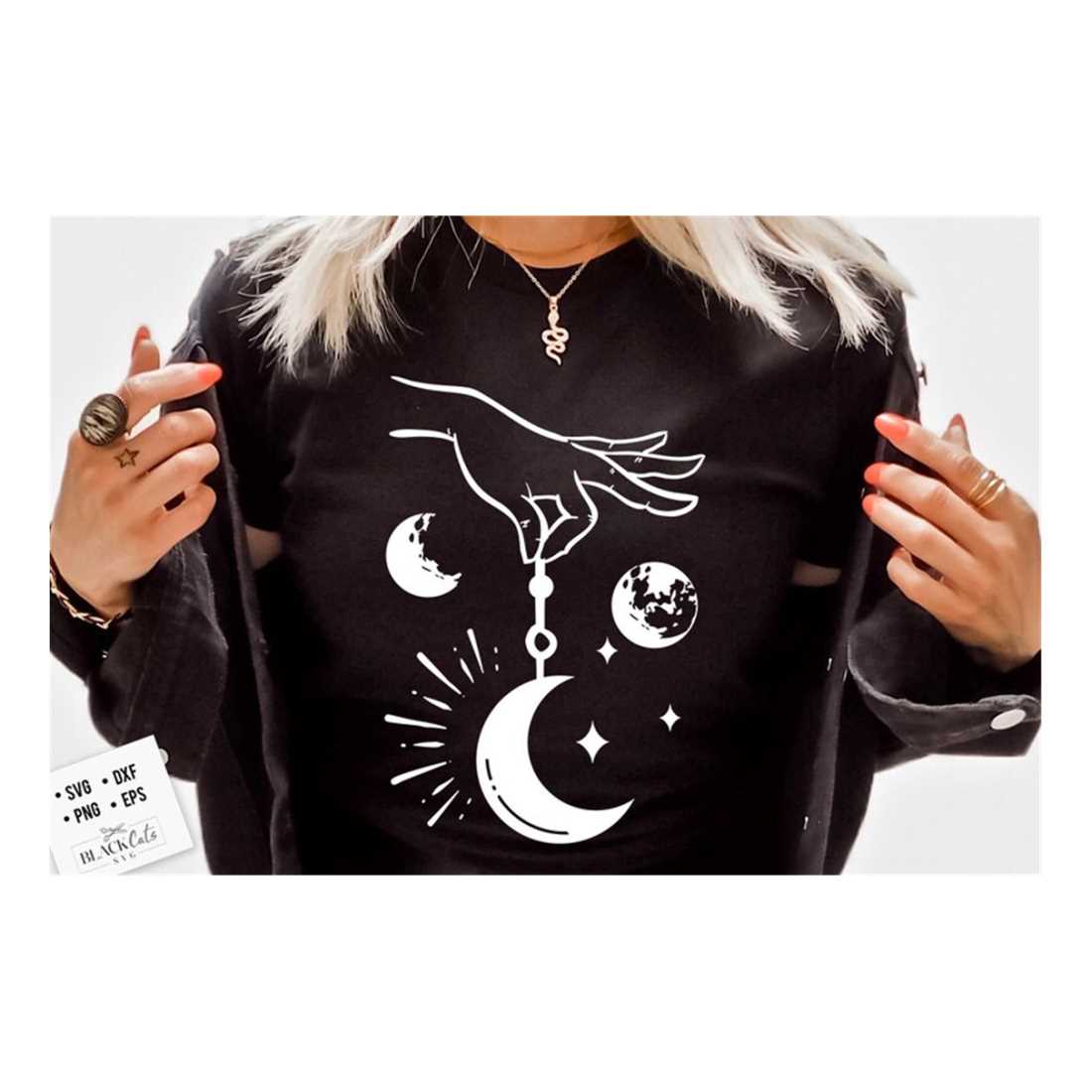 Hands and moon SVG, Crescent moon svg, Magic illustration s | Inspire ...