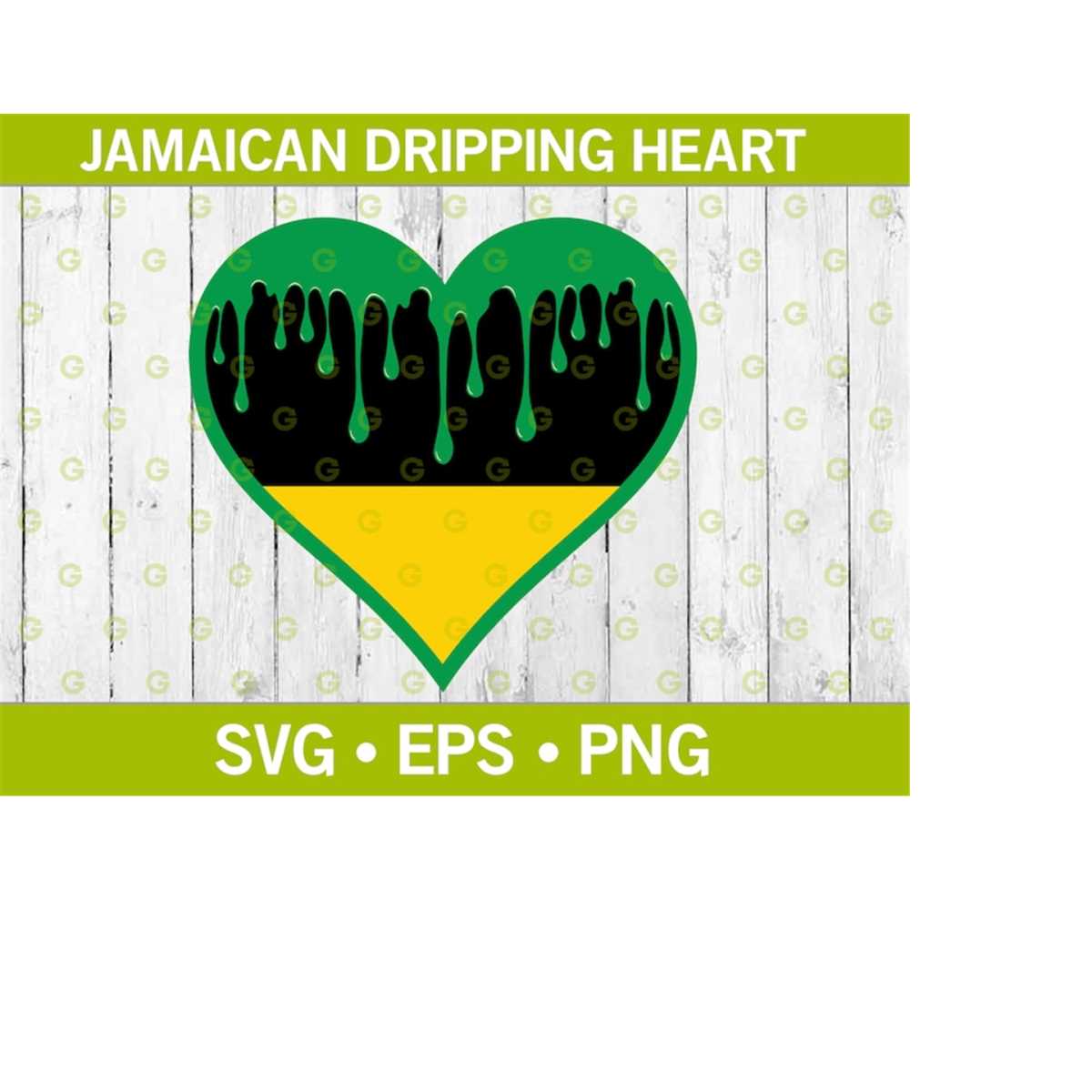 Jamaican Dripping Heart SVG, Jamaican Flag Svg, Drip Heart S | Inspire ...