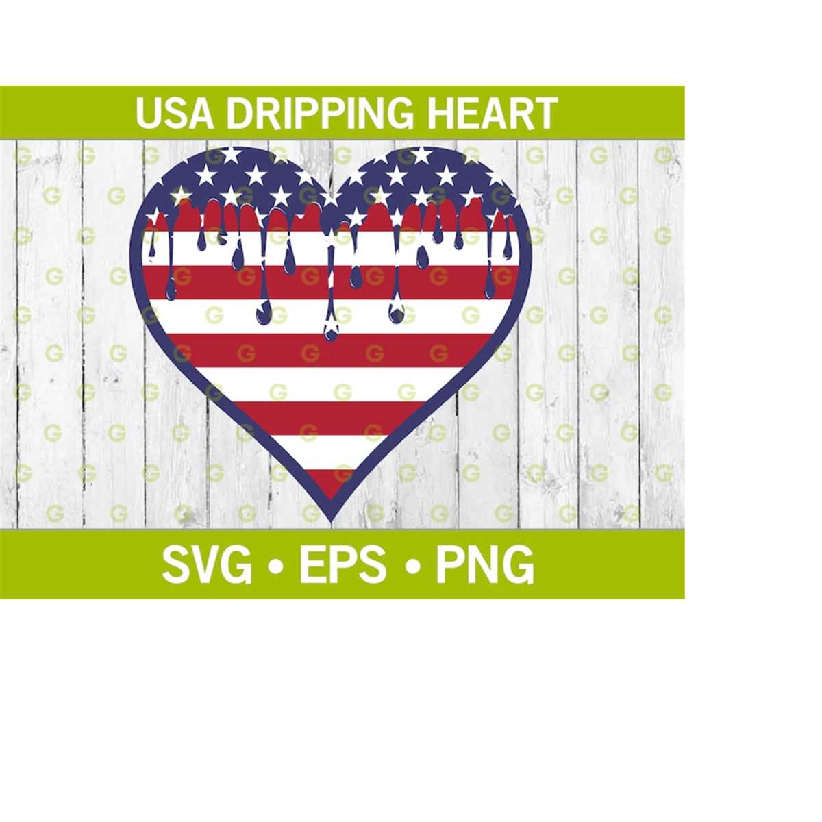 American Flag Dripping Heart SVG, Drip Heart Svg, Drip Svg, - Inspire ...