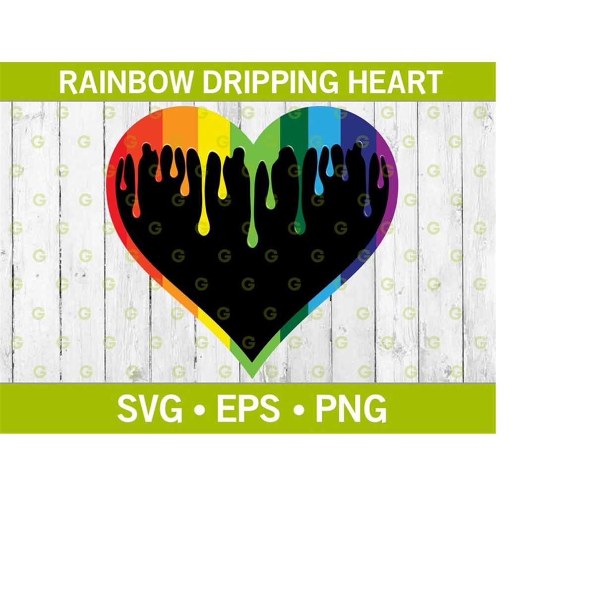 Rainbow Pride Dripping Heart SVG, Drip Heart SVG, Pride Hear - Inspire ...