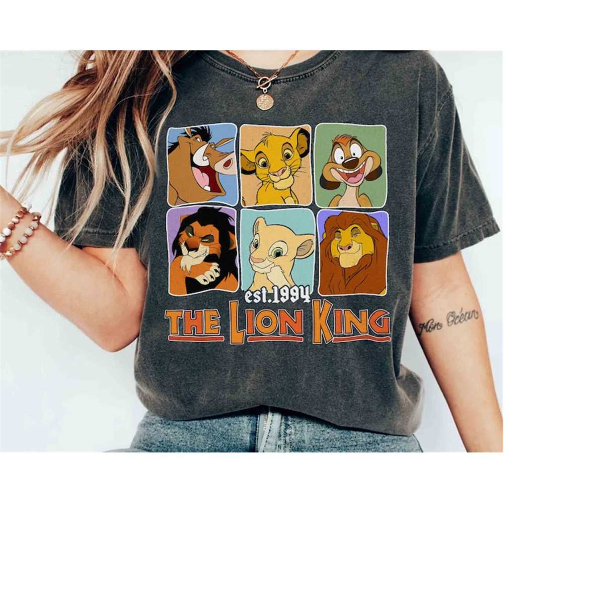 The Lion King Characters Group Shot 1994 Shirt, Disney Simba | Inspire ...
