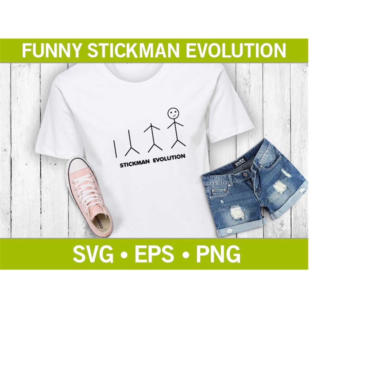 Stickman Funny Evolution T-Shirt SVG, Stickman Svg, Quote Sv - Inspire ...