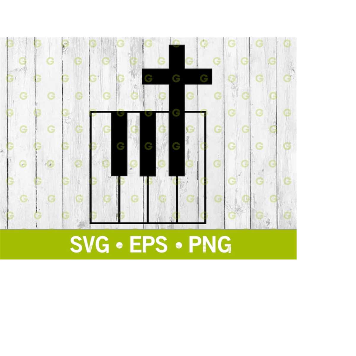 Piano Religious Keyboard Cross Svg, Music Svg, Piano Svg, Sp - Inspire ...