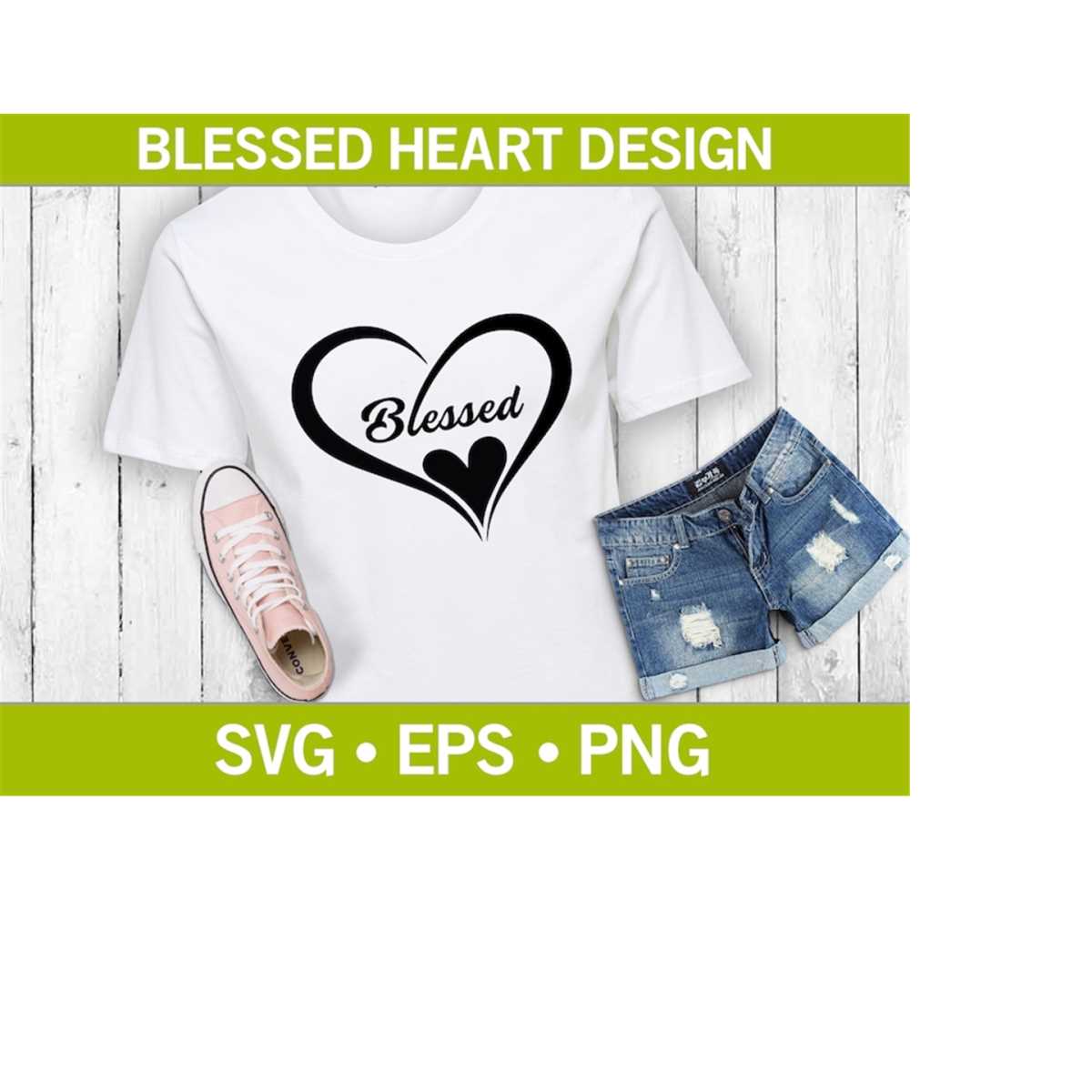 Blessed SVG, Religious Svg, Faith Svg, Spiritual Svg, Heart - Inspire ...