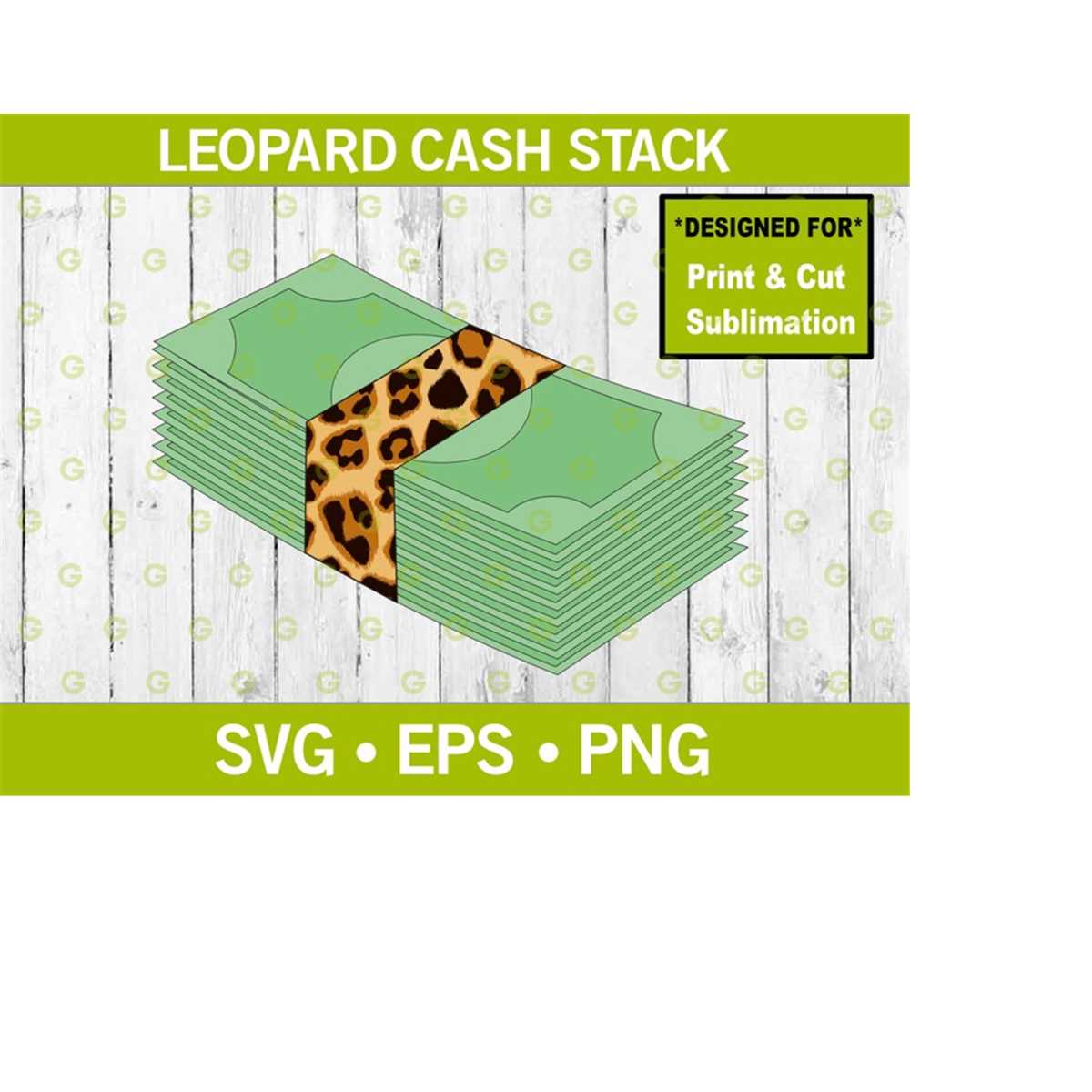 Leopard Fashion Cash Stack SVG, Fashion money Svg, Designer - Inspire ...