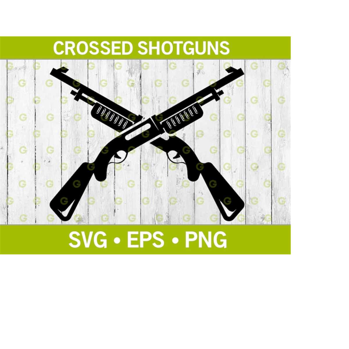 Crossed Shotguns SVG, Double Barrel Guns, ShotGun Crossbones - Inspire ...
