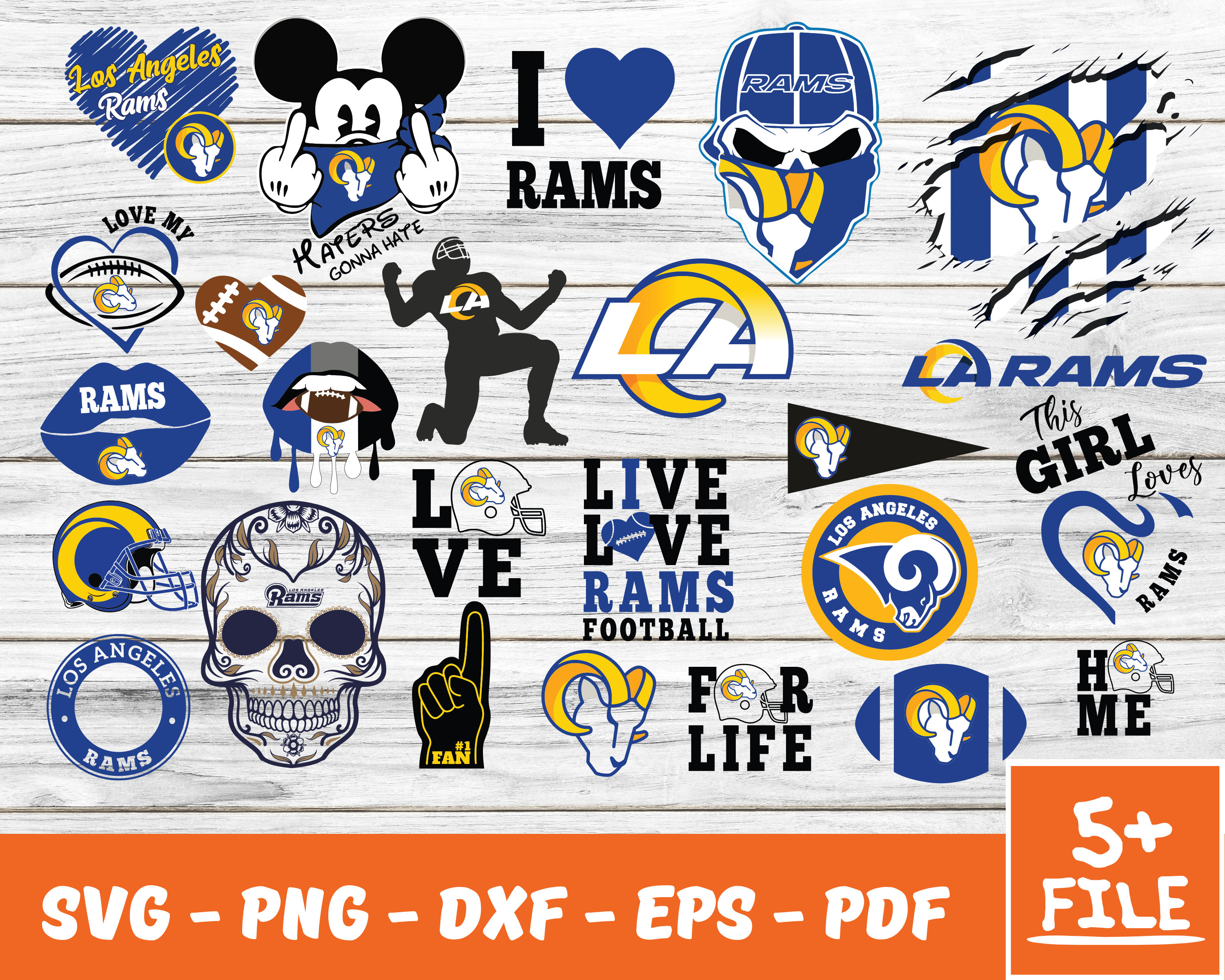 Los Angeles Rams Svg , Football Team Svg, Cricut, Digital Do | Inspire ...