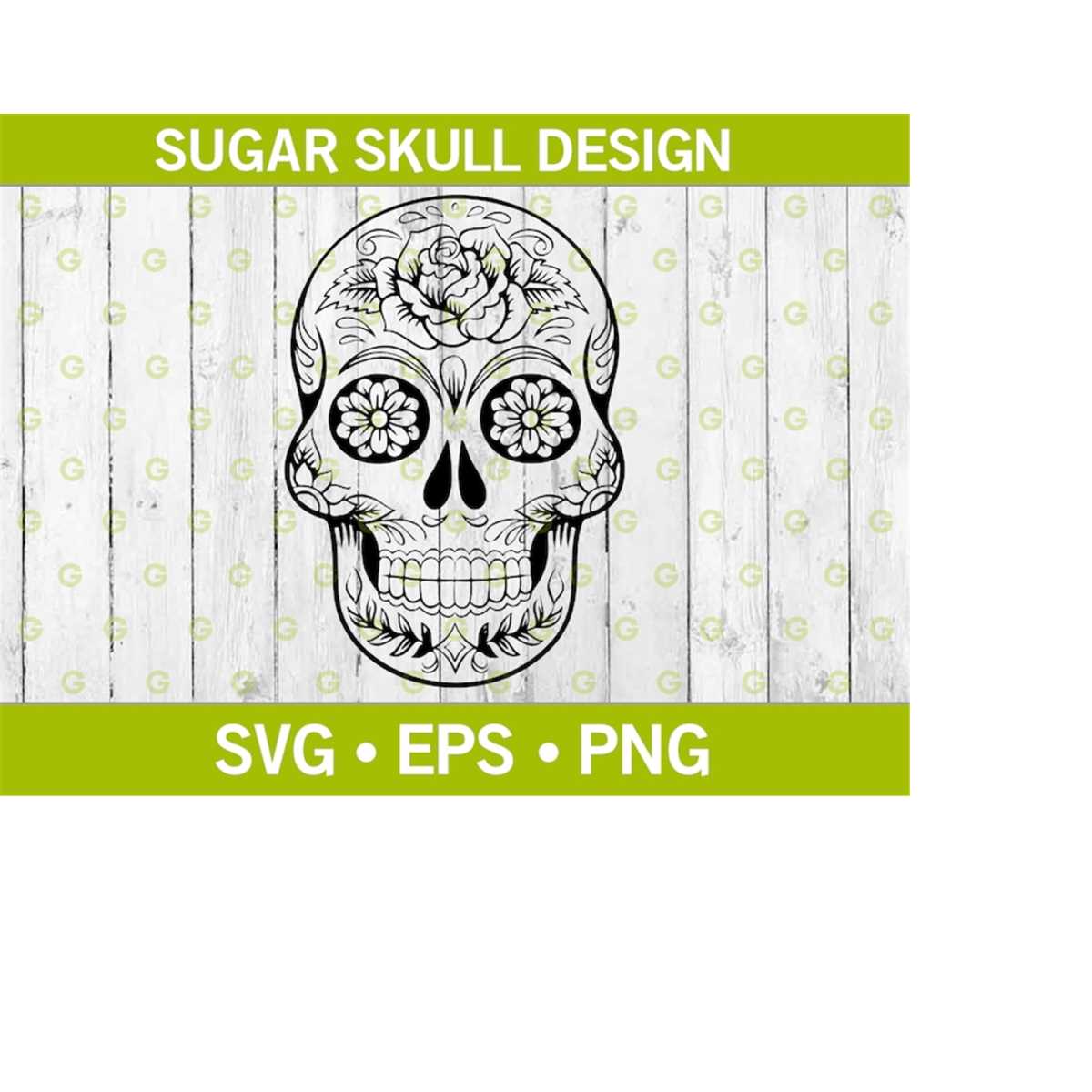 Smile Sugar Skull SVG, Grinning Skull SVG, Happy Calavera Sv | Inspire ...