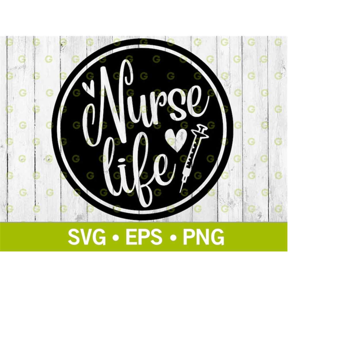 Nurse Life Round Decal SVG, Medical Decal SVG, Nursing Girl - Inspire ...