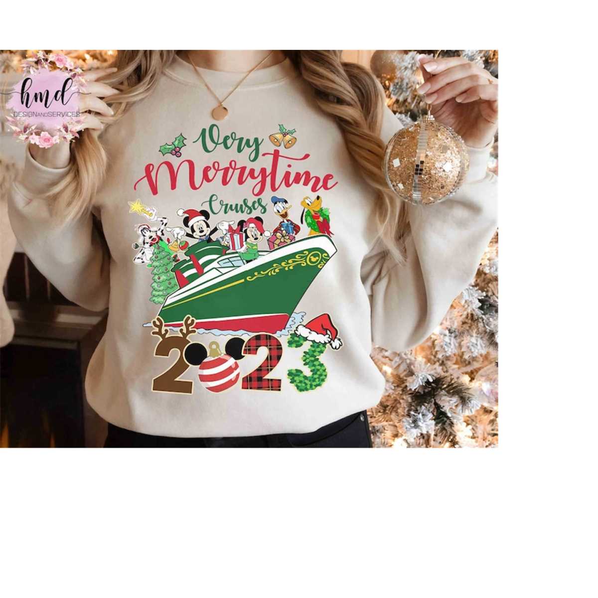 Disney Very Merrytime Cruises Family Christmas 2023 Sweatshi | Inspire ...