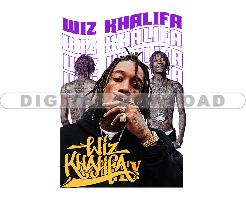 Wiz Khalifa Svg, Tshirt Design Bundle, Rapper svg, Hiphop SV | Inspire ...