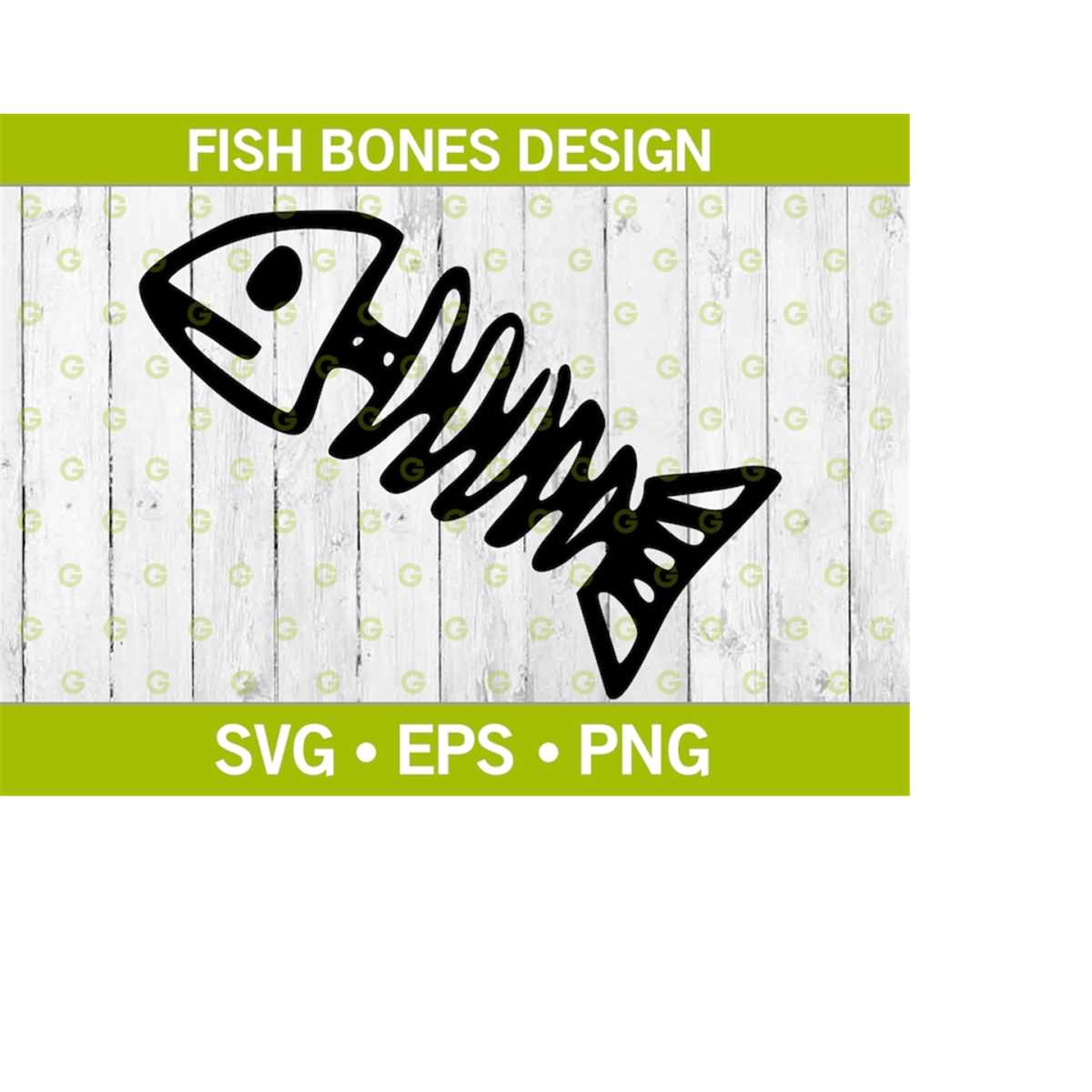 Fish Bones Design SVG, Ocean Svg, Animal Svg, Sea Svg, Skele - Inspire ...