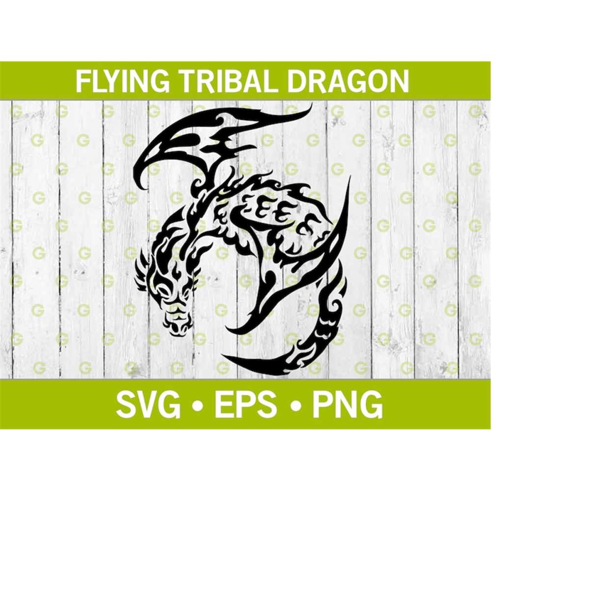 Tribal Dragon Silhouette
