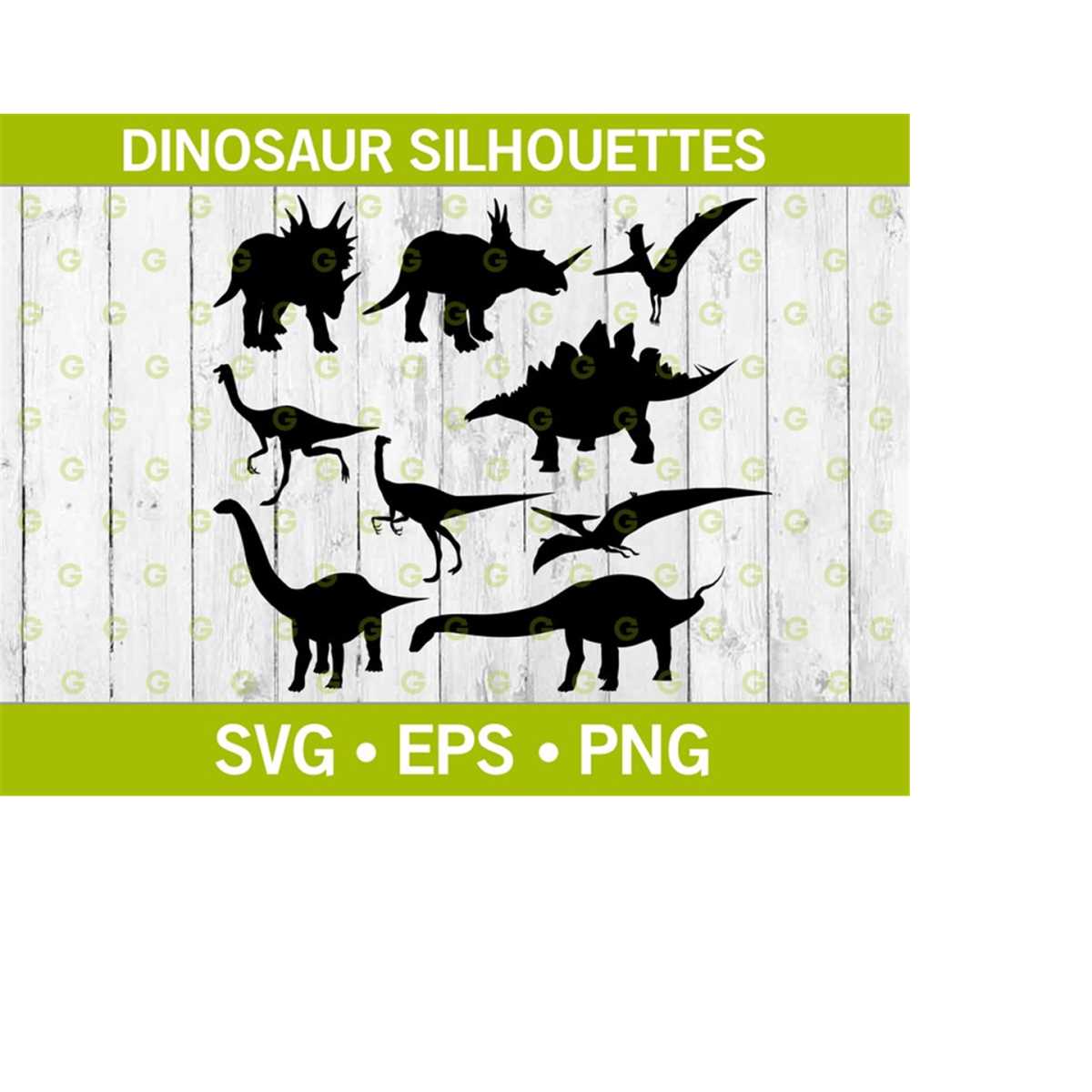 Dinosaur Silhouettes SVG, Animal SVG, T-Rex SVG, Brontosauru - Inspire ...