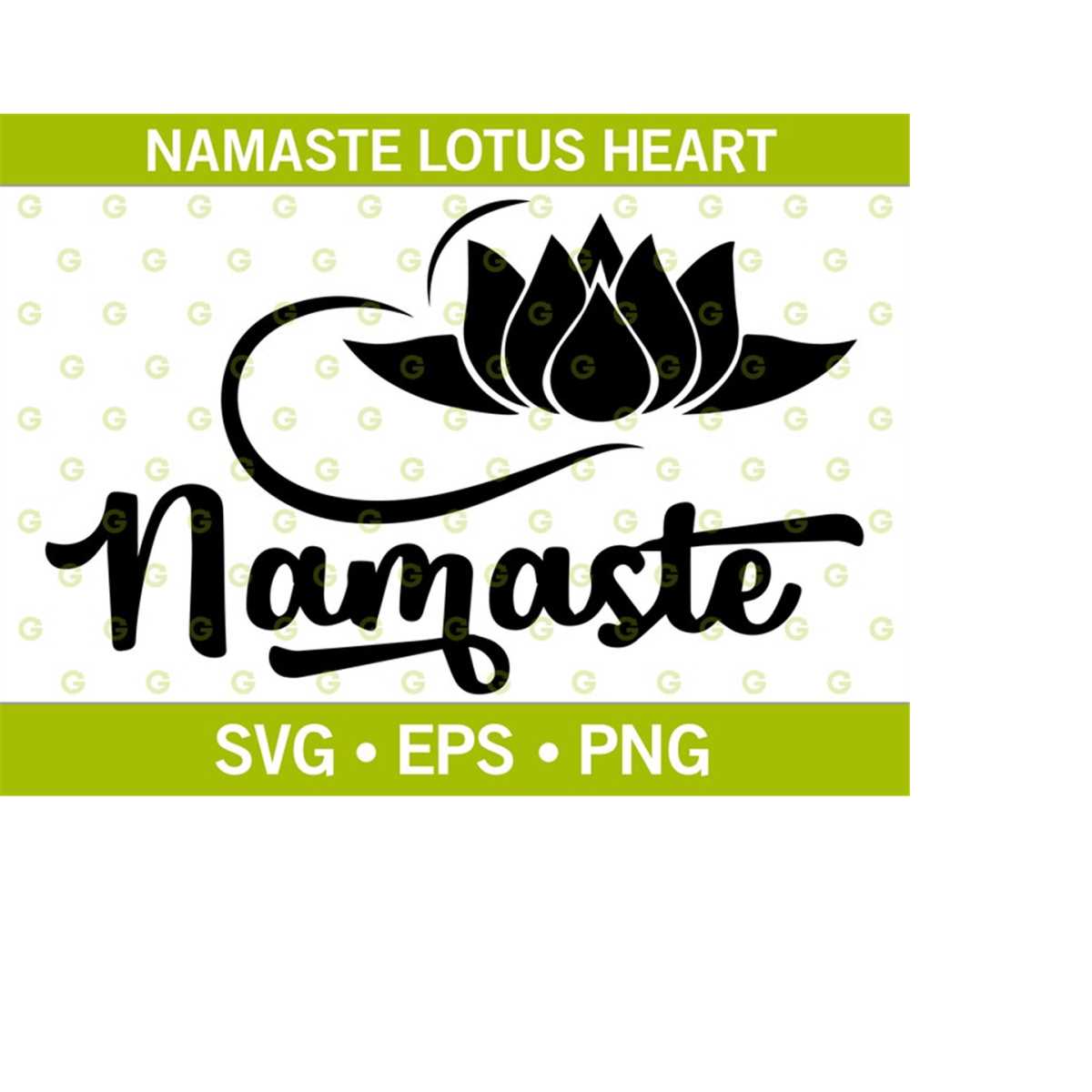 Namaste SVG, Lotus Flower SVG, Heart SVG, Love Svg, Yoga Svg | Inspire ...