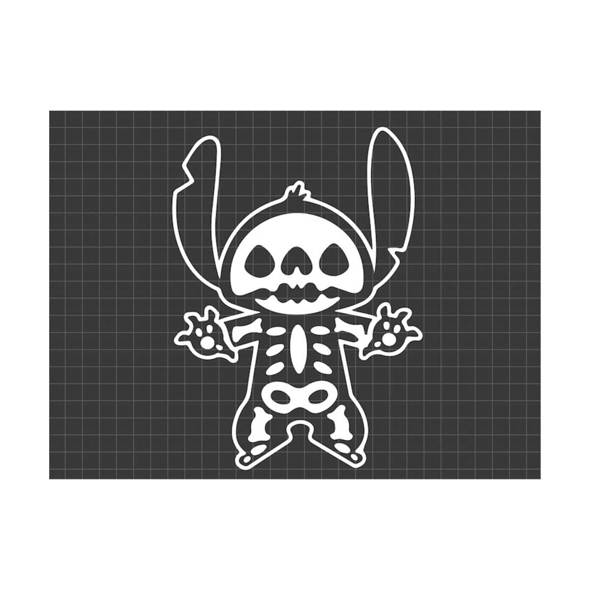 Stitch Skeleton Svg, Halloween Skeleton Costume Svg, Trick O - Inspire ...