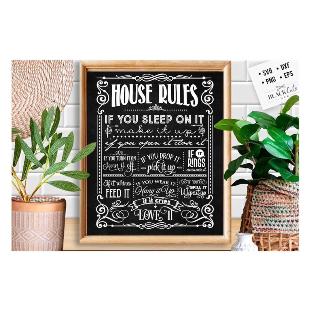 House Rules SVG, House rules poster svg, Welcome to our hous | Inspire ...