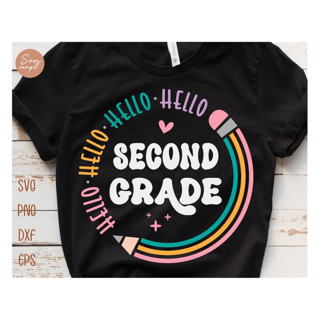 Hello Second Grade Svg, First day of School Svg, Hello 2nd G | Inspire ...