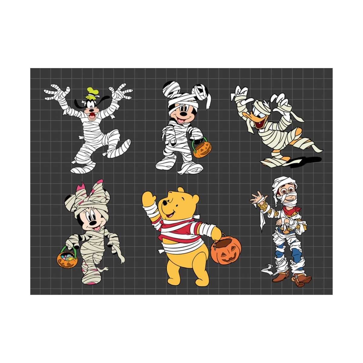 Bundle Mummy Mouse and Friends Svg, Mummy Halloween Svg, Tri | Inspire ...