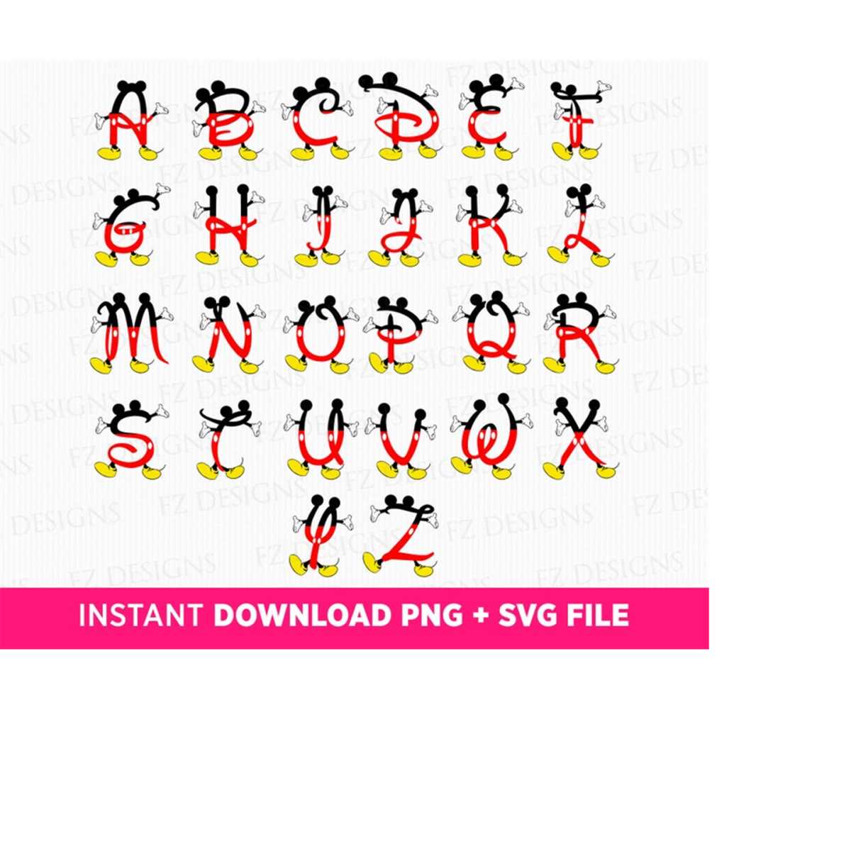 Mouse Font Svg, Fonts with Hands and Foot Svg, Mouse Alphabe - Inspire ...