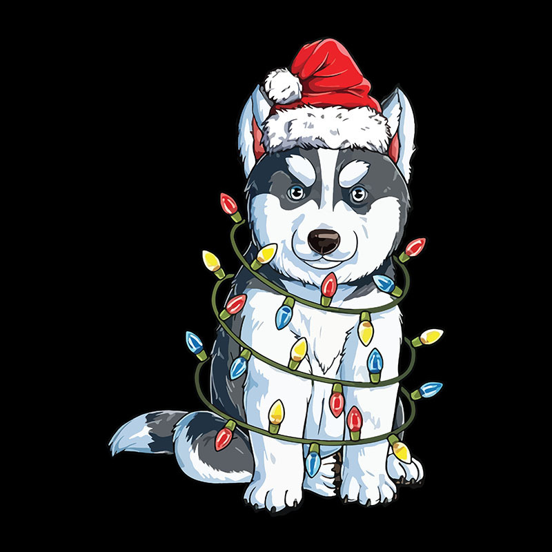 Siberian Husky Christmas Tree Svg,Xmas Gifts Merry Christmas | Inspire ...