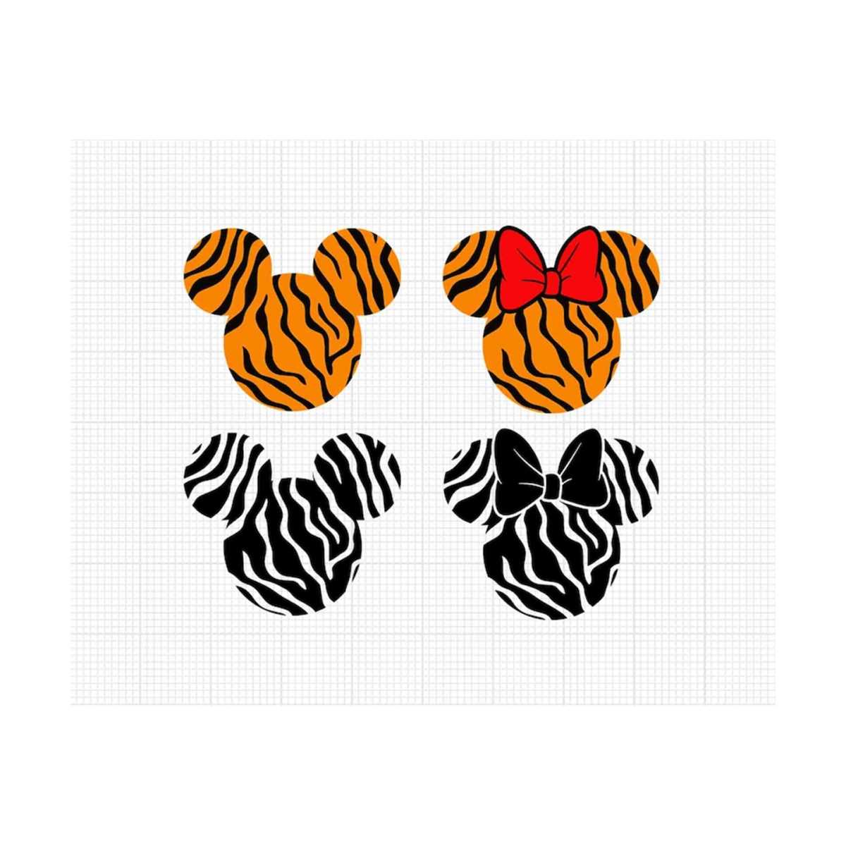 Tiger, Mickey Minnie Mouse Bow, Vacation Trip, Animal Kingdo | Inspire ...